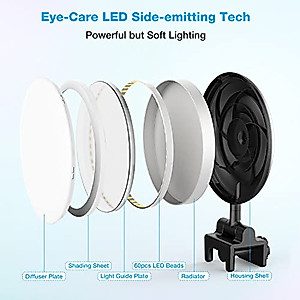 Video Conference Lighting, 4.0" Ring Light for Computer Laptop Monitor, Small Clip on Laptop Ring Lights for Video Calls, Remote Working, Zoom Meetings, Live Streaming, Online Teaching, Interview