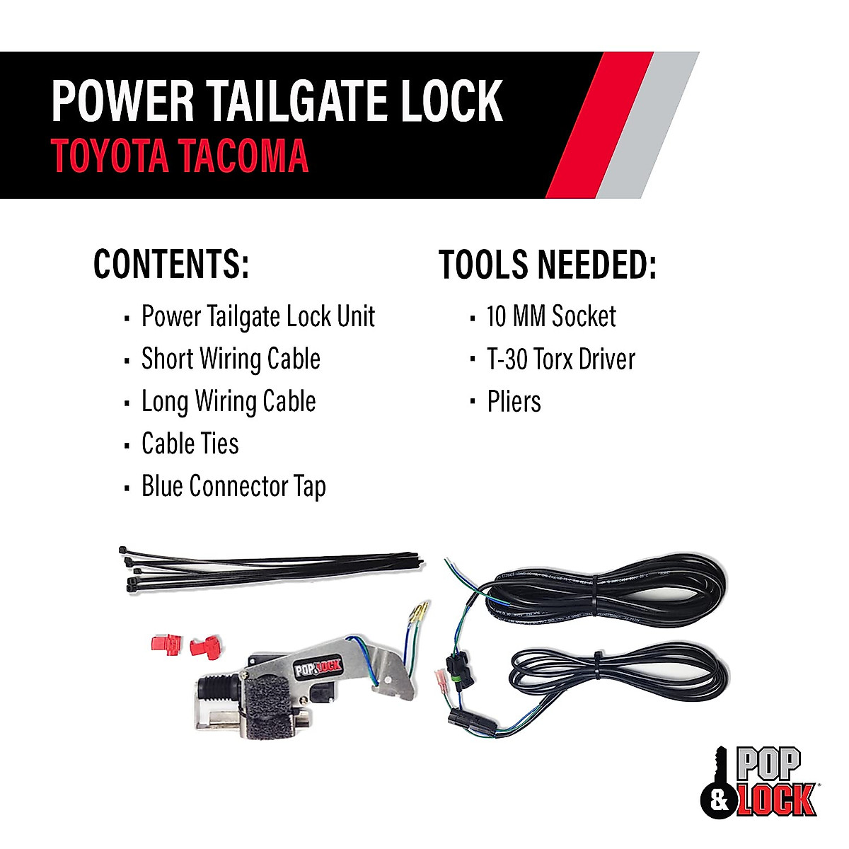 Pop & Lock – Power Tailgate Lock for Toyota Tacoma, Fits Models 2005 to 2015 (PL8521)