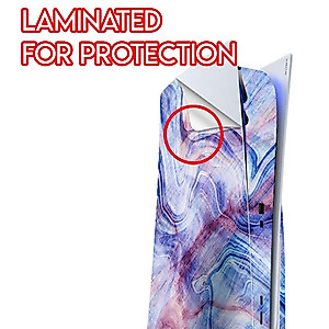 ITS A Skin Skins Compatible with Sony Playstation 5 Console Disc Edition - Protective Decal Overlay Stickers wrap Cover - Purple Marble Pink Blue Swirl