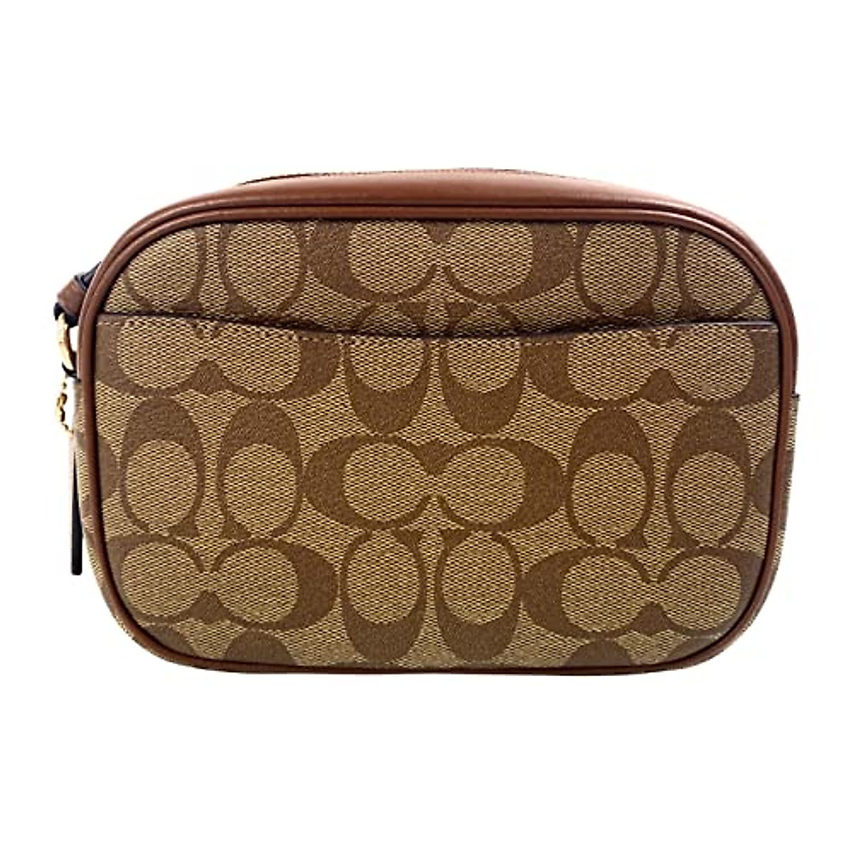 Coach Mini Jamie Camera Bag in Signature Canvas in Khaki/Saddle 2