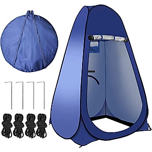 Pop Up Privacy Shower Tent, Portable Camping Shower Tent, Camping Toilet Changing Room Sun Shelter with Window for Camping and Beach, Portable Pop Up Changing Tent with Carry Bag
