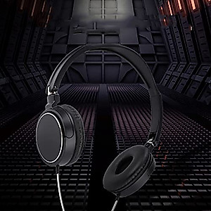 Foldable Head Mounted Headphone Mini Wired Headset Hands Free Compact Stereo HiFi Music Headset Support Rotatable Ear Cup Adjustable Headband Support TF Card