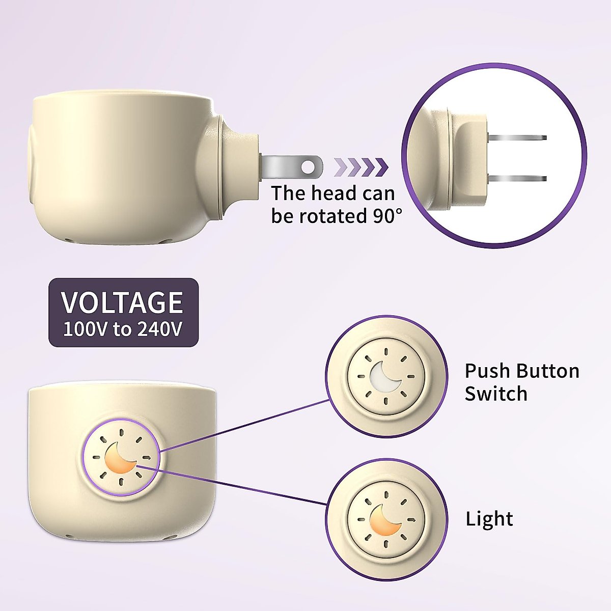 Cat Calming Diffuser Plug-in, Pheremones Calming Diffuser for Cats and Dog Multicat Diffuser Starter Kit Compatible with Cat Calming Spray, ONLY Diffuser Head