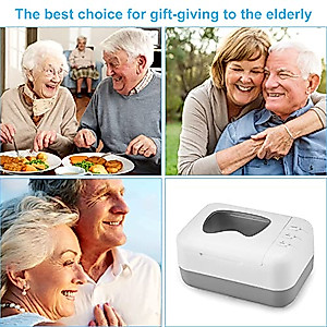 BlumWay Ultrasonic Denture Cleaner 200ml False Teeth Cleaning Machine, Very Safe Simple and Efficient Denture Cleaning Device for Old Parents Thoughtful Gifts