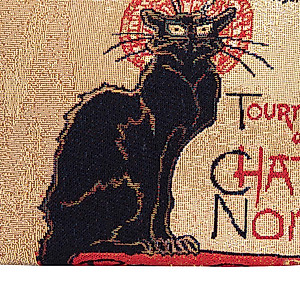 Signare Tapestry Crossbody Bag Shoulder Purse for Women In Theophile Steinlen Le Chat Noir Design (XB02-ART-TS-CHAT)