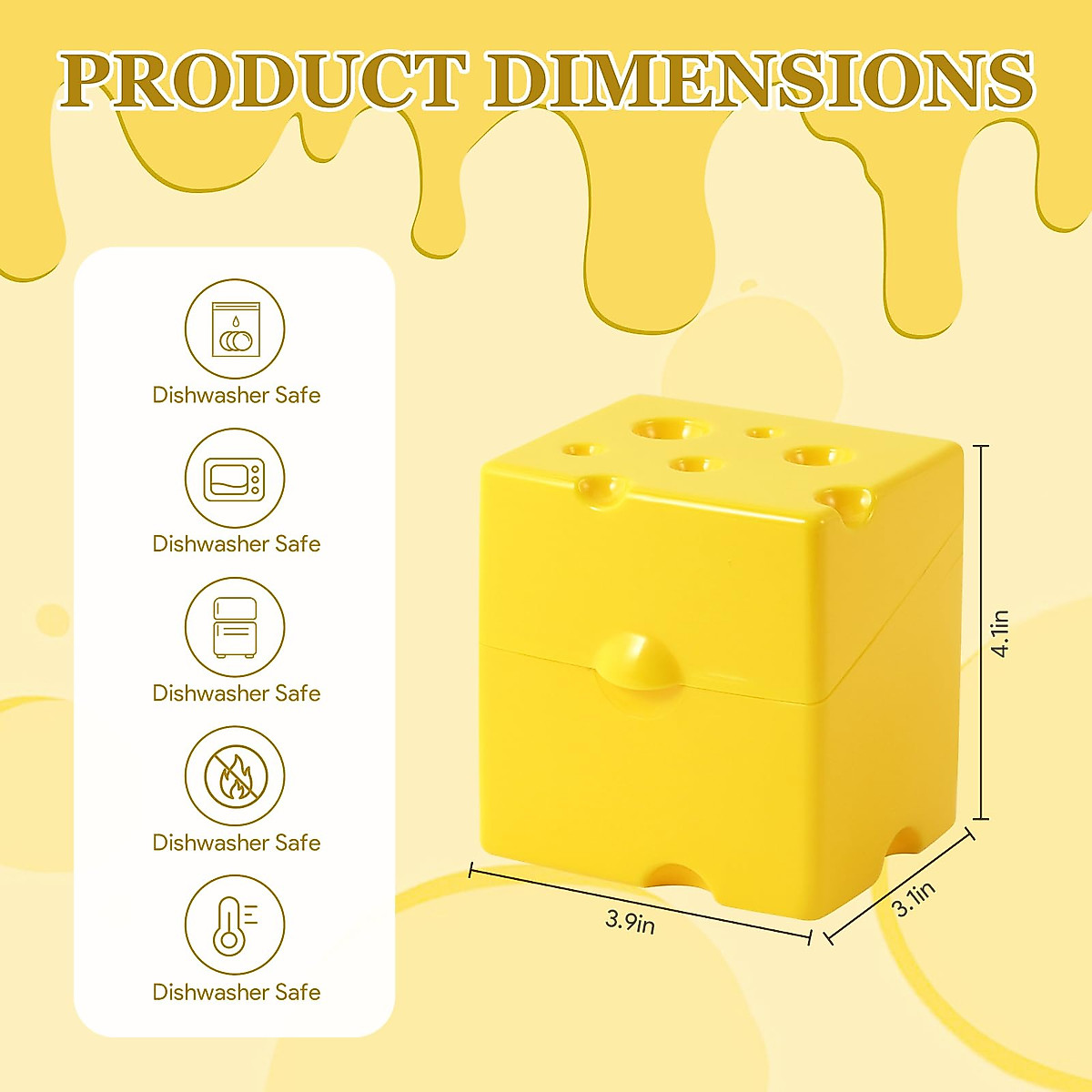 HooYiYuuX 2Pcs Sliced Cheese Slice Holder Container for Refrigerator, Cow Cheese Storage Container for Fridge with Flip Lid, Butter Block Cheese Keeper Saver Box,Kitchen Gadget for Saving Cheese