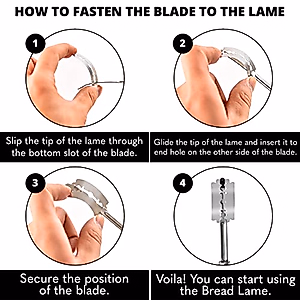 Orblue Bread Lame Dough Scoring Tool for Artisan Bread, Razor and Lame Bread Tool with 12 Blades Included