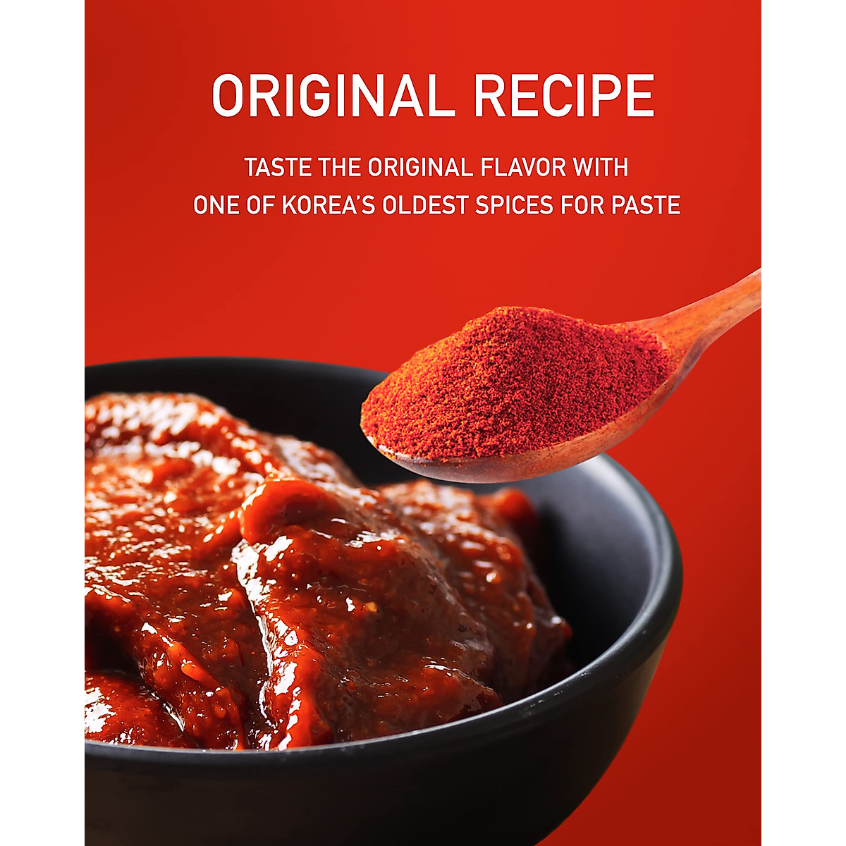 Taekyung Chili Powder For Paste (Fine, 1LB) - Korean Gochugaru. Red Pepper Spice Seasoning for Asian Food. MSG Free.