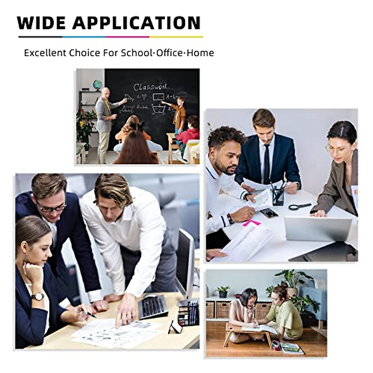 65XL Black Ink Cartridge Replacement for HP Ink 65 HP65 XL HP65XL for DeskJet 3755 3700 3752 3772 3720 3723 2600 2621 2622 2652 2655 Envy 5055 5000 5052 5014 5010 AMP 100 120 130 Printers (2 Pack)