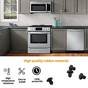 Allstare 5304475129 AP4499988 Grate Rubber Feet for Frigidaire Gas Stove Top Range Grate Foot Rubber Pads Frigidaire Stove Parts Rubber Grate Bumpers Stove Replacement Cooktop Grate Foot 4 Pack