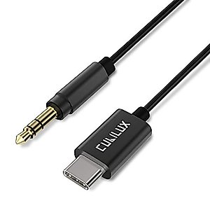 Cubilux 2 Feet Short USB C to 3.5mm Aux Cable with 96KHz/24bit DAC Compatible with Samsung S23/S22/S21/S20 Note 20/10 Tab S8 S7 S6, Google Pixel 7/6 Pro 6a 5 4 3 2 XL More, Type C 1/8" Car Audio Cord