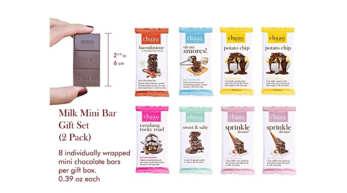 Chuao Chocolatier Gourmet Mini Chocolate Gift Box – 16 Assorted Bars