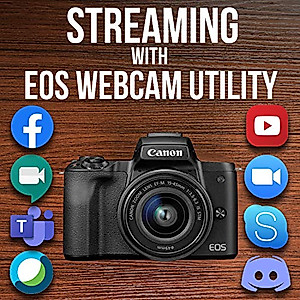 Canon EOS M50 Mirrorless Vlogging Camera Kit with EF-M 15-45mm Lens, Black