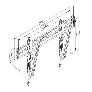 SHYKEY C3-T 40"-60" LED LCD TV Wall Mounted Bracket VESA 600X400 Tilt Monitor Mount