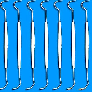 100pcs Sterilized Disposable Dental Probe Double Ends Explorer Plastic Handle Dental Mouth Examination Probe