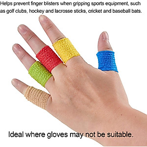 sansheng 12 Pack Self Adherent Cohesive Wrap Bandages, Athletic Tape for Wrist, Ankle, Hand, etc(12 Colors, 1 Inch x 5 Yards)