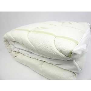 sheetsnthings Waterproof 40% Viscose from Bamboo Jacquard Twin Extra Long XL Mattress Pad, White