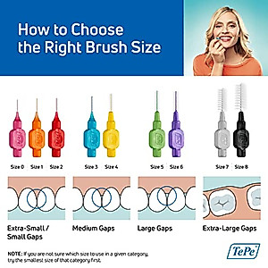 TEPE Interdental Brush Original, Soft Dental Brush for Teeth Cleaning, Pack of 25, 0.5 mm, Extra-Small Gaps/Small Gaps, Red, Size 2