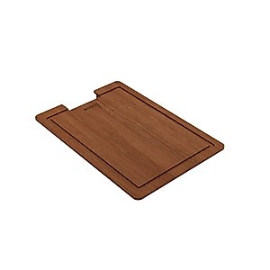 BOCCHI Wooden Handle Cutting Board for Our Step Rim Sinks, Brown