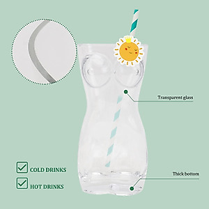 Yardwe 1pc Human Beer Mug Outdoor Wine Glasses Outdoor Decor Coffee Mug Transparent Glass Party Beer Cups Crystal Drinking Glasses Crystal Decor Flutes Body Woman Drinking Cup re-usable