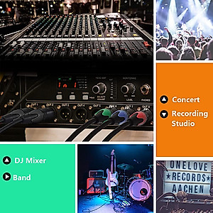 AQOOL XLR Cable 25ft 4 Pack, XLR Male to Female 3-Pin Microphone Cables, Premium Balanced Mic Cables XLR Speaker Cable 25 Feet