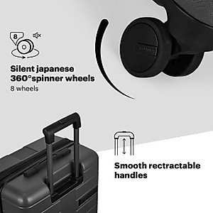 Bugatti - Hamburg Collection - luggage- 100% Polycarbonate (Black, 3 pcs Set)