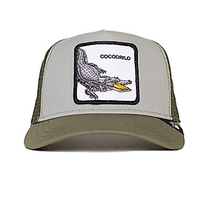 Goorin Bros. The Farm Unisex Spanish-Language Adjustable Mesh Trucker Hat, Olive (Crocodillio), One Size