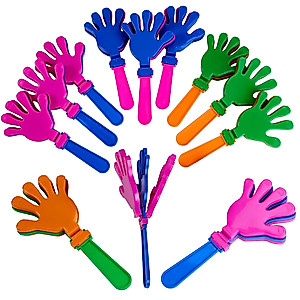 Colorful Hand Clappers - 12 Pack - 7" Noisemakers for Ultimate Party Fun - Sporting Spectacles, Birthday Extravaganzas, and Graduation Celebrations