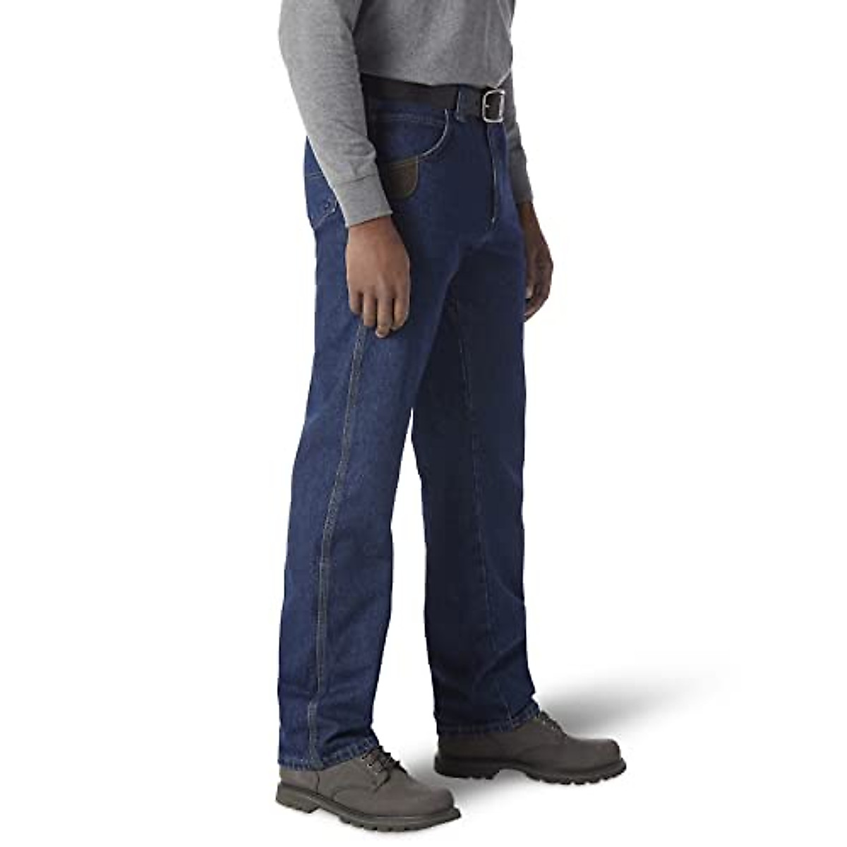 Wrangler Riggs Workwear mens Relaxed Fit Five Pocket jeans, Antique Indigo, 40W x 30L US