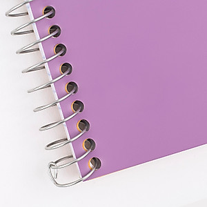 Five Star Small Spiral Notebook, 2-Subject, College Ruled Paper, 9-1/2" x 6", 100 Sheets, Amethyst Purple (840004CF1)