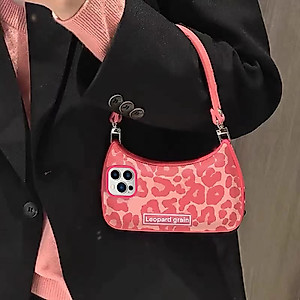 Compatible with iPhone 13 Pro Max Case Cute Aesthetic Pink Leopard Print Wallet-Shaped with Strap Bracelet Chain Shockproof Protective Case for Women Girls