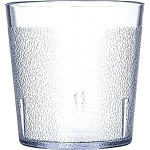 Carlisle FoodService Products 5529-8107 BPA Free Plastic Stackable Tumbler, 9 oz., Clear (Pack of 6)