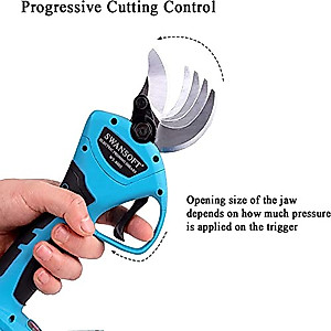 Mayeec 30mm Electric Pruners, Cordless Tree Trimmer Heavy Duty with 2X 2.0Ah Rechargeable Batteries, Power Display, 6-8 Working Hours, Power Trimmer for Branch Flowering Brush