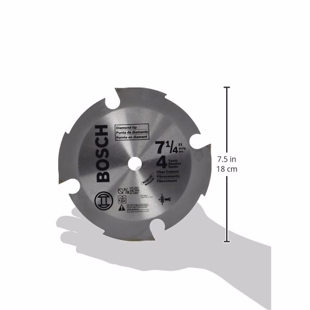 Bosch CB704FC 7-1/4 In. 4 Tooth Edge Diamond-Impregnated Carbide-Tipped Saw Blade