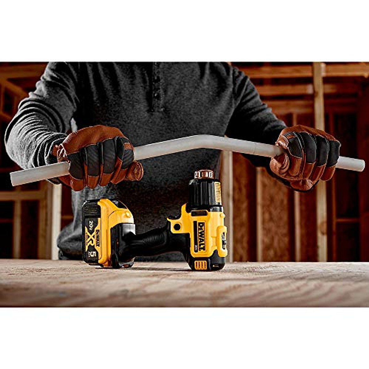 DEWALT 20V MAX Heat Gun, Cordless, Up to 990 Degrees, 42 Minutes of Run Time, LED Light, Bare Tool Only (DCE530B)