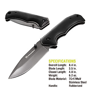 Kilimanjaro 910048 KJ910048 Fixed Blade,Hunting Knife,Outdoor,campingkitchen, One Size, Black