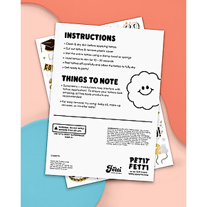 xo, Fetti 2024 Graduation Temporary Tattoos - 48 Foil Styles | New Grad Party Decorations, College Graduate Girls Accessory, High School Senior Gift, Graduation Cap Tassel Decor, Congrats Grad Favor