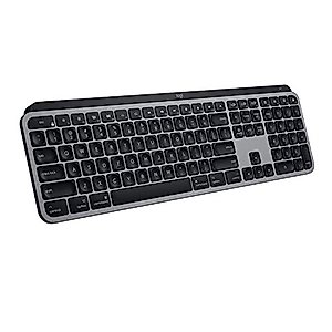 Logitech MX Keys Advanced Wireless Illuminated Keyboard for Mac,Backlit LED Keys, Bluetooth,USB-C, MacBook Pro/Air,iMac, iPad Compatible, Metal Build