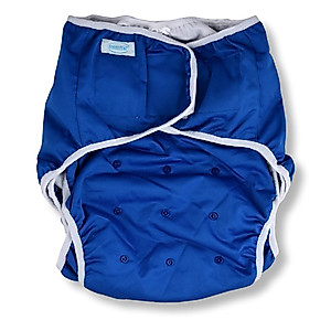 InControl Adult Swim Diaper - Blue, One Size, Reusable, Waterproof, Adjustable, Unisex-Adults