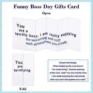 WhatSign Boss Day Card - Funny Appreciation Gift for Men and Women, 6" x 12"