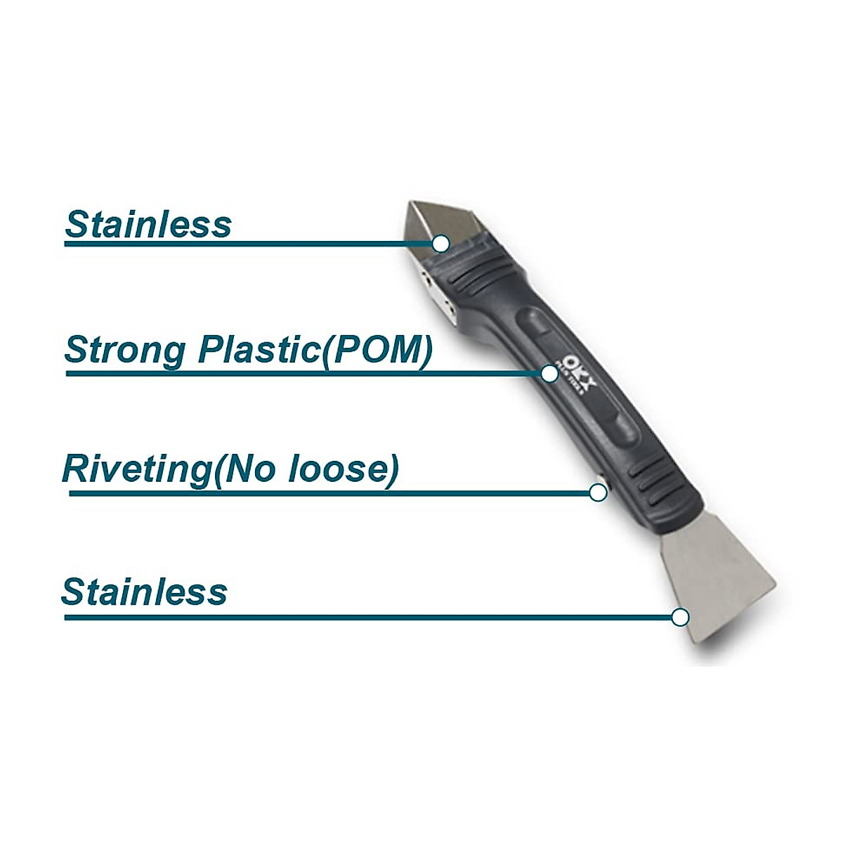 ORXPLUS Tools Silicone Remover Scraper Sealant, Caulk Caulking Removal Tool with Durable Stainless Scraper for Bathroom, Kitchen, Sink Joint and Frames Sealant Seals