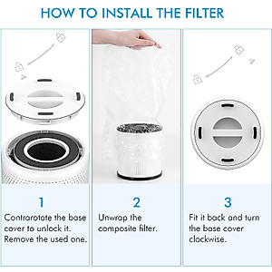 MOOKA B-D02L Air Purifier (Filter pre-installed) & 1 Pack Extra Official Certified Replacement Filter