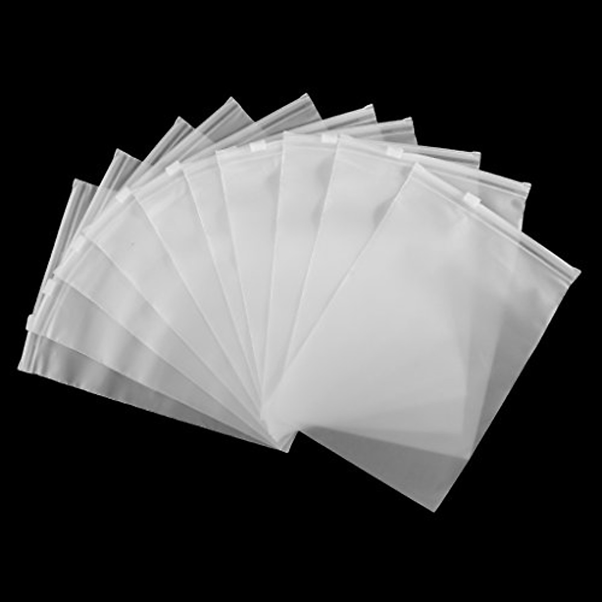 10 Pieces Frosted Thick Reclosable Zipper Poly Bag Storage Packaging Bag for Gift Clothes Shoes Jewelry - 14x20