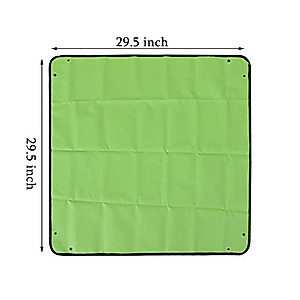 Ymeibe Indoor Outdoor Plant Re-potting Mat Foldable Transplanting Work Cloth Waterproof Oxford and PVC Dirty Catcher Gardening Succulent Potting Tarp 29.5''×29.5''