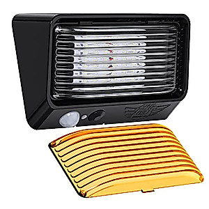 Leisure LED RV Exterior Motion Sensor Porch Utility Light 12v 300 LM Lighting Fixture. Replacement Lighting for RVs, Trailers Campers 5th Wheels White Base (Black)