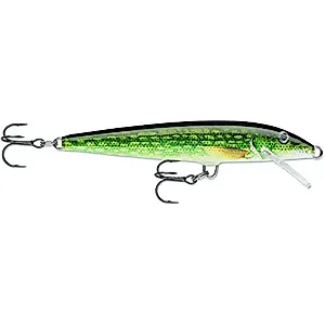 Rapala F09PKL Original Floating Lure, Size 09, 3 1/2" Length, 3'-5' Depth, 2# 7 Treble Hooks, Live Pike, per 1, One Size
