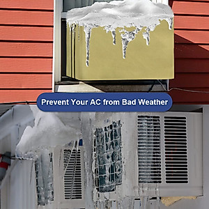 ONELIGHT Window Air Conditioner Unit Cover - AC Covers for Outside,Fit up to 17"x13"x12"