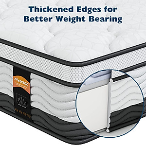 Maxzzz Twin Mattress in a Box 12 Inch Memory Foam Pocket Spring Hybrid Bed Mattress - Medium Firm Single Mattress -CertiPUR-US Certified