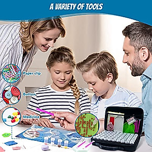 puyaboy Diamond Painting Accessories,Diamond Art Accessories and Tools,60 Slots Diamond Painting Tools Suitable for DIY Art, Black