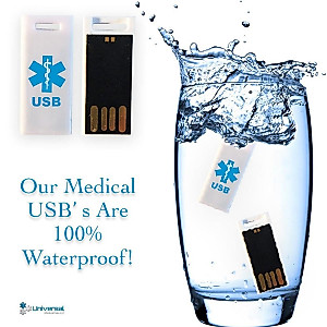 Elite II USB Medical Alert Bracelet – Hypoallergenic Silicone Wristband w/ 2GB Waterproof Flash Drive, Engraved ID Plate, and Emergency Medical Card – Access to Personal Health Record Portal, Gray